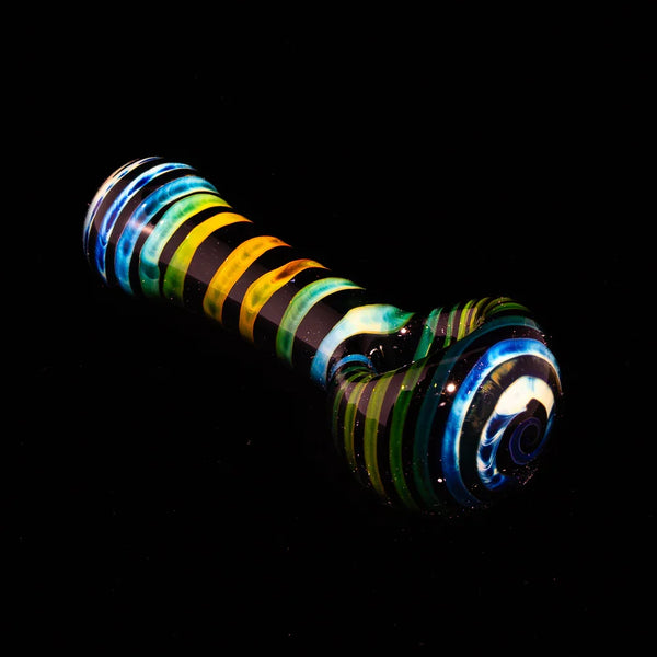 Izlow Glass - Black Fumed Coil Spoon – Stoked CT