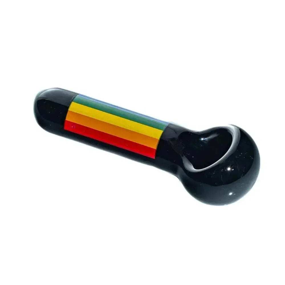 Jellyfish Glass - Black Rainbow Pride Flag Large Spoon – Stoked CT