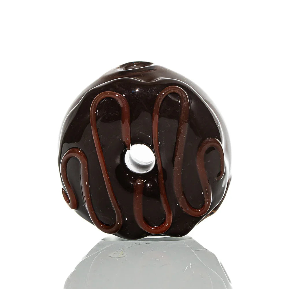 KGB Glass - Chocolate Frosted Chocolate Drizzle Mini Donut Dry Pipe ...